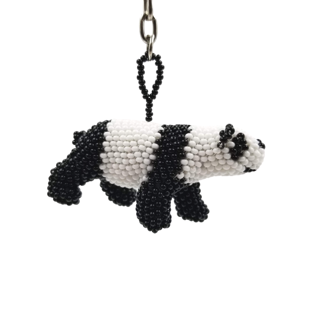 Handcrafted Beaded Large Panda Keychain » Tribal Roots