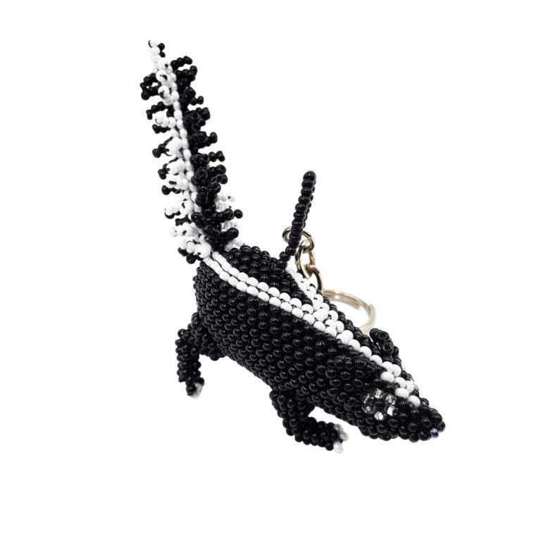 Skunk Keychain - Unique Beaded Charm | Tribal Roots Imports