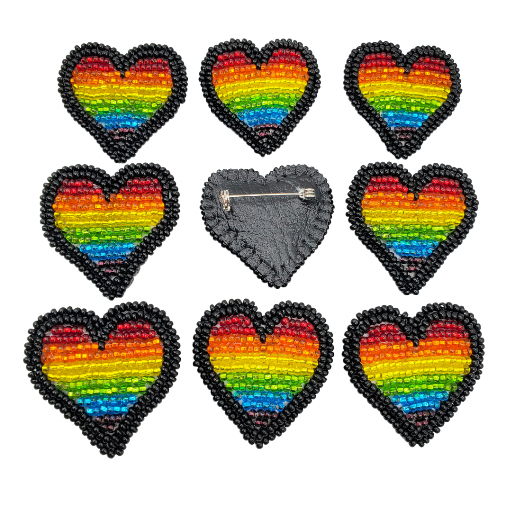 Pride Heart Pin - Celebrate Diversity with Tribal Roots Imports