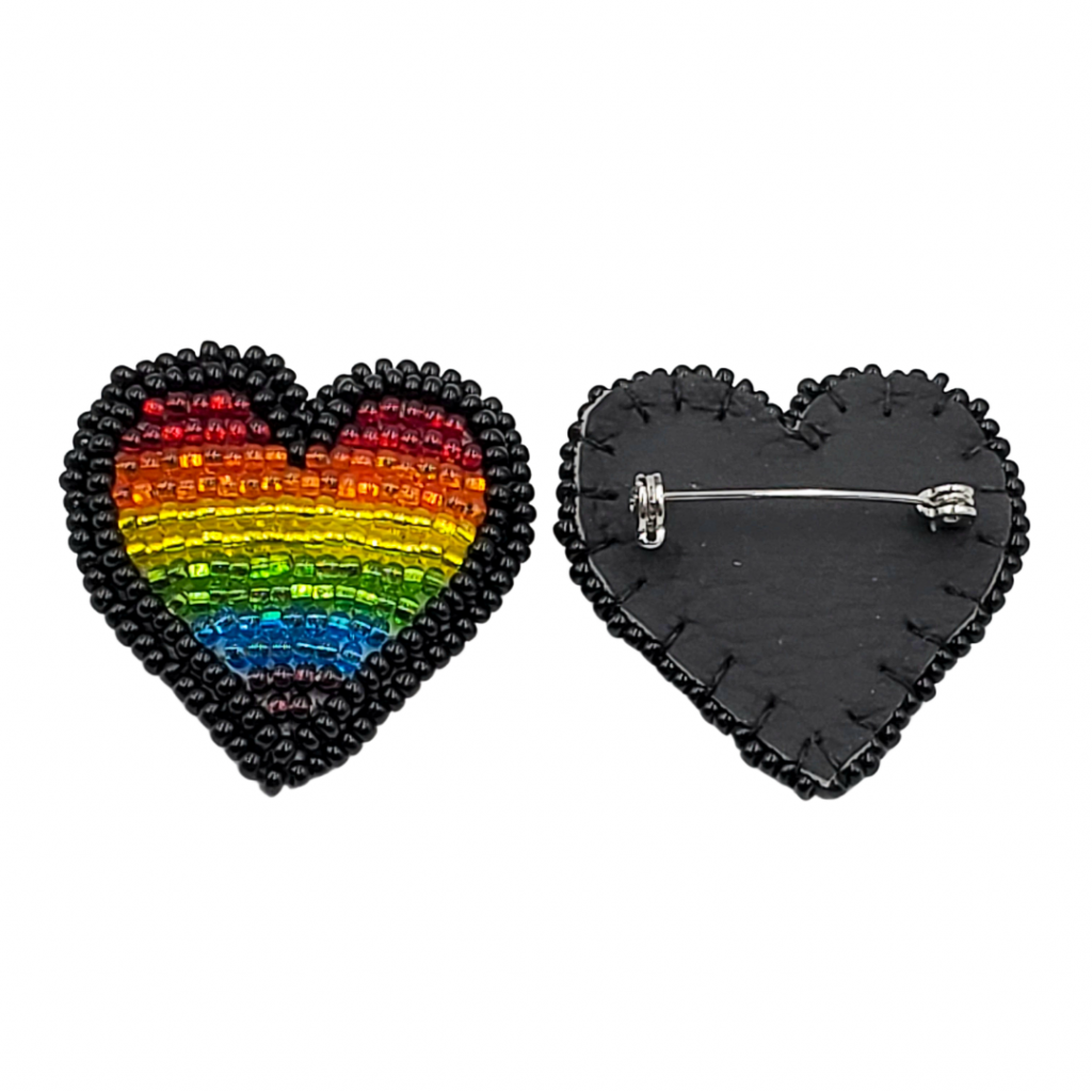 Pride Heart Pin - Celebrate Diversity with Tribal Roots Imports